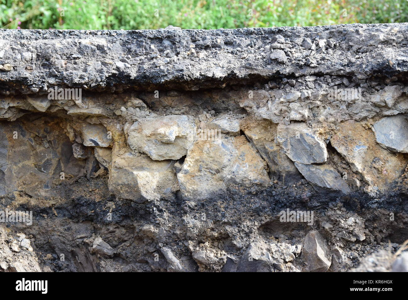 layer sequence of a road construction Stock Photo - Alamy