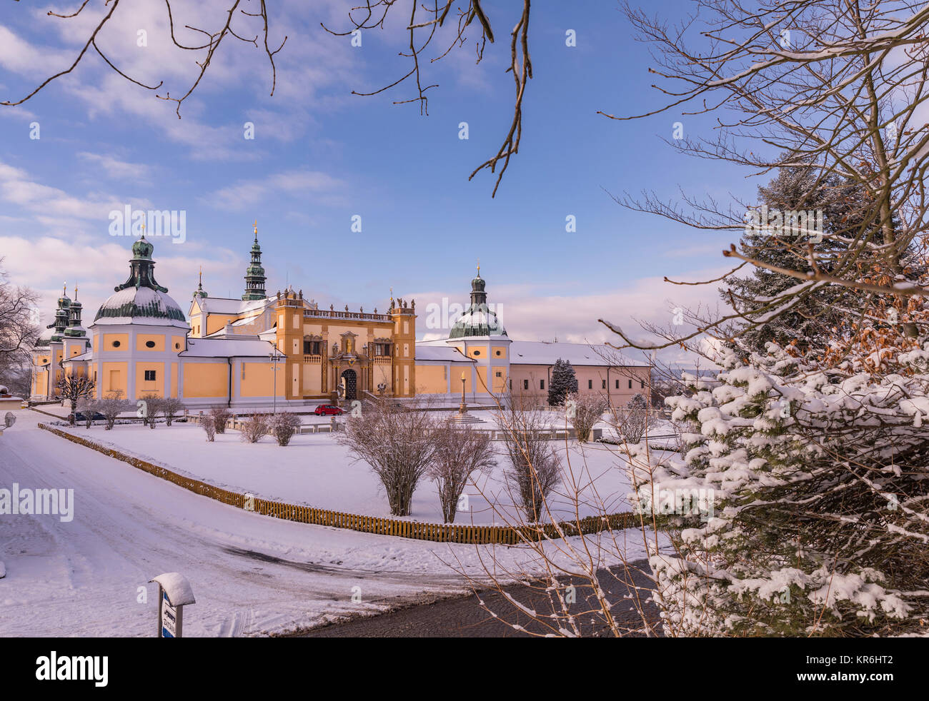 Church of baroque monastery at Svata Hora - The Holy Mountain ...