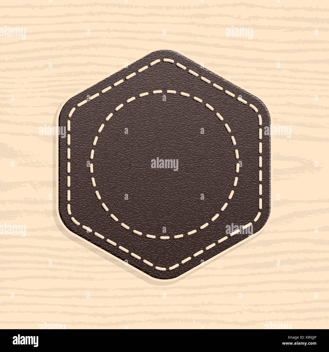 Blank leather badge in retro vintage style Stock Photo - Alamy