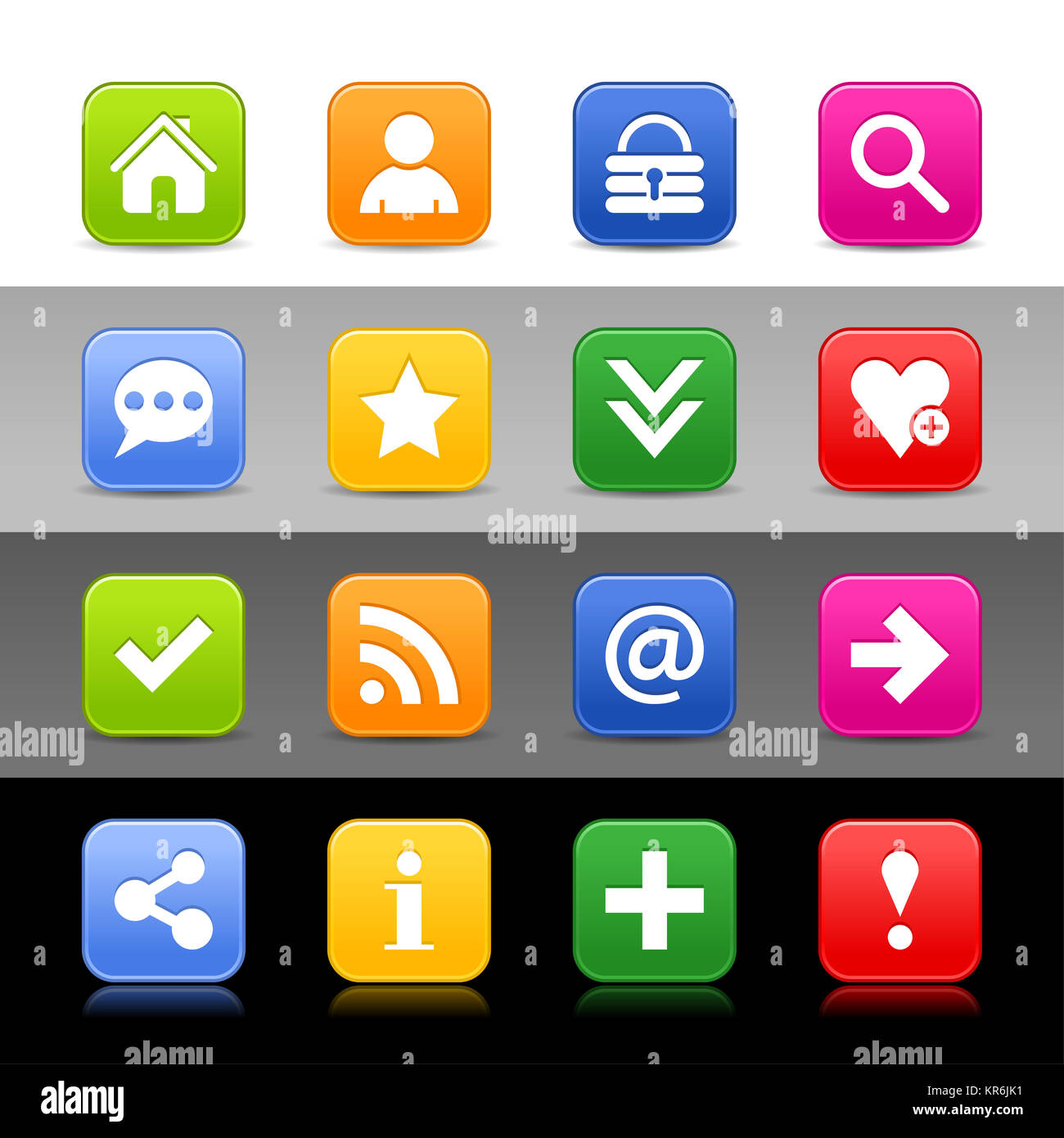 Web icon set with basic sign Stock Photo - Alamy