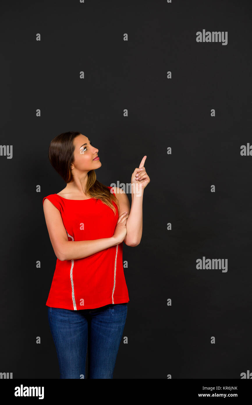 Young student Pointing Stock Photo - Alamy