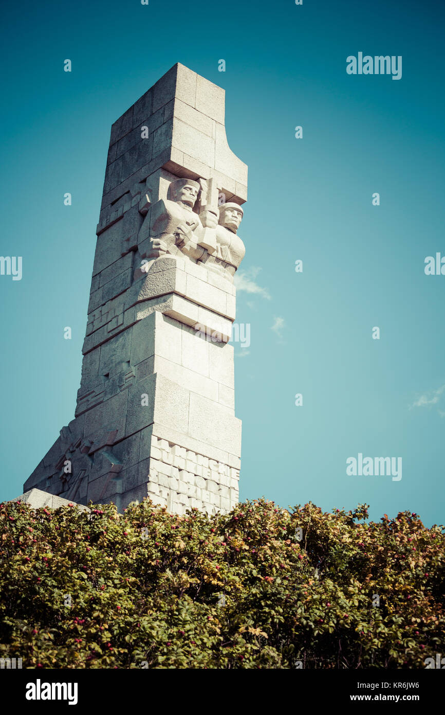 westerplatte. monument commemorating first battle of the second world ...