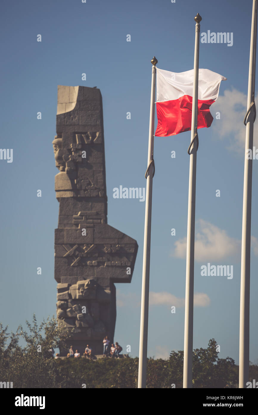 westerplatte. monument commemorating first battle of the second world ...