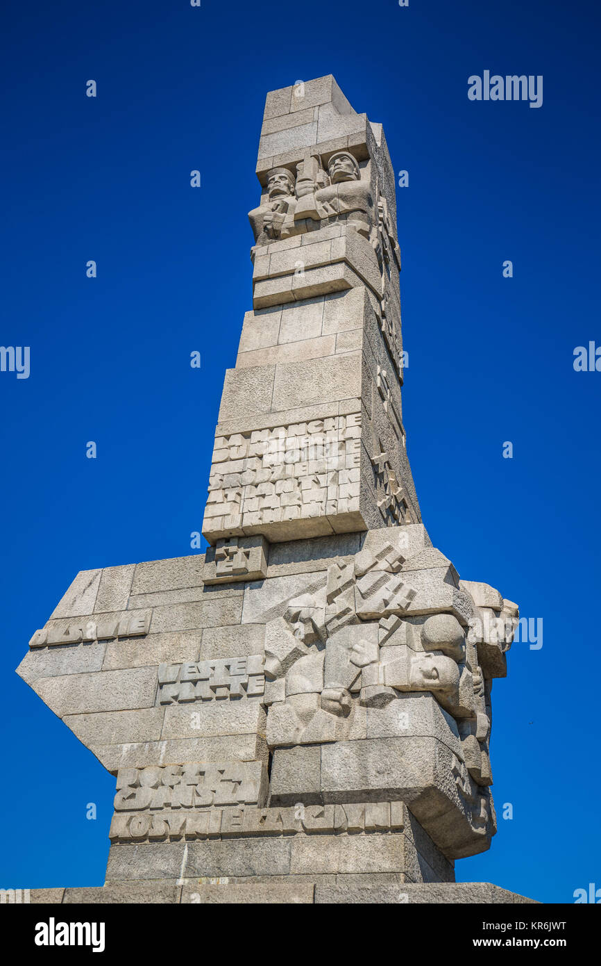 westerplatte. monument commemorating first battle of the second world ...