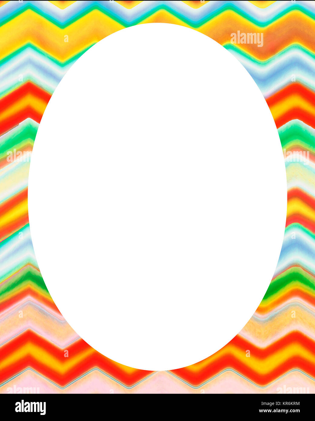 Circle White Frame with Chevron Style Decorated Borders Stock Photo - Alamy