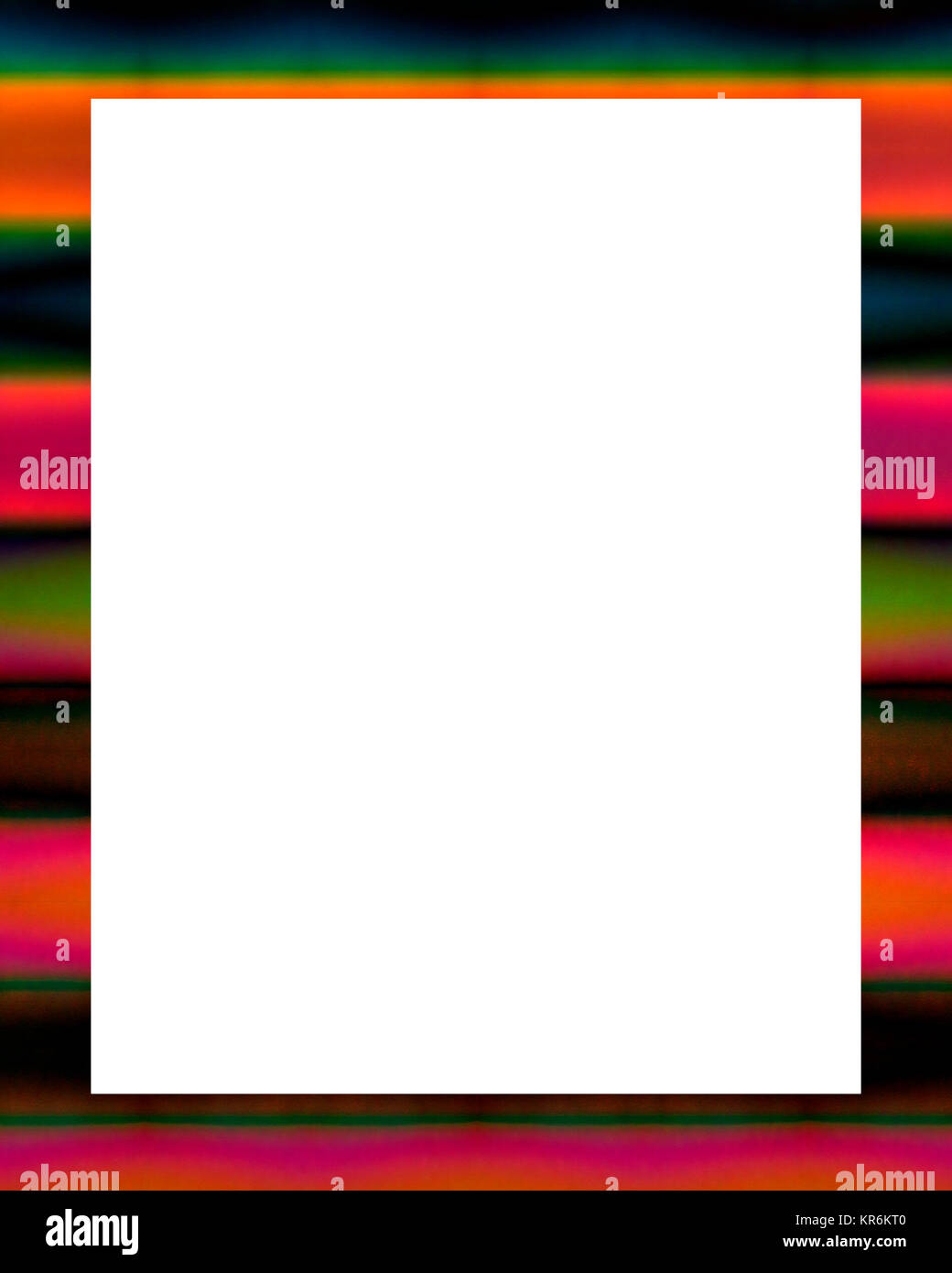 White Frame with Decorated Stripes Borders Stock Photo - Alamy