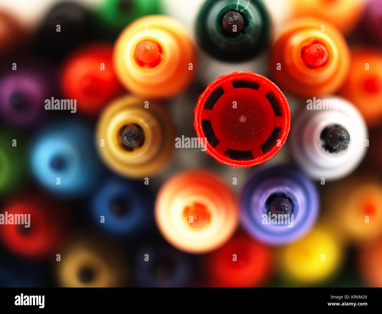 Colorful school markers closely Stock Photo - Alamy