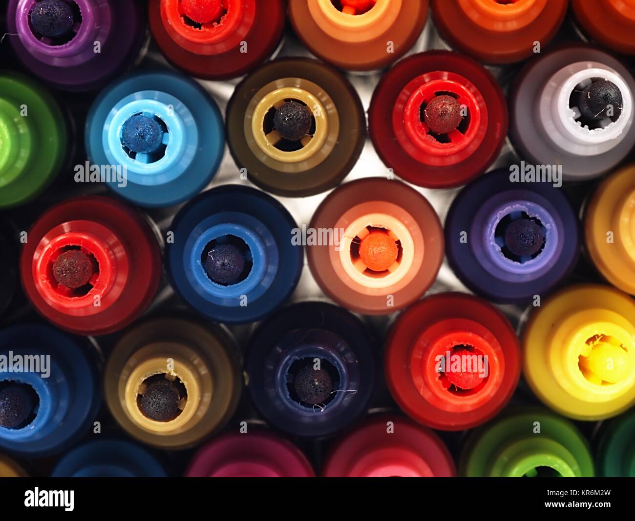 Colorful school markers closely Stock Photo - Alamy