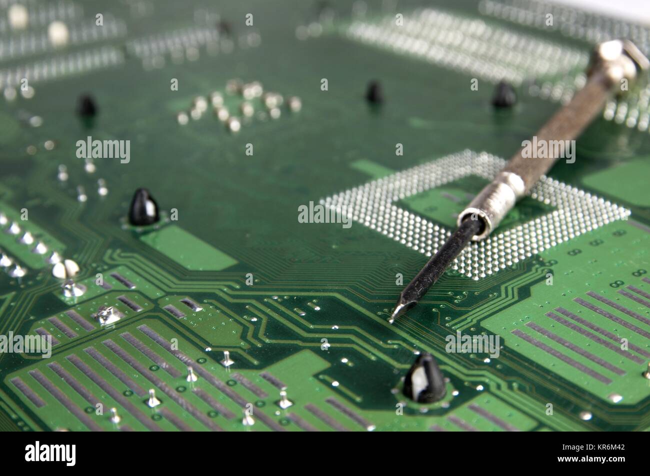 Computer motherboard and Screwdriver Stock Photo - Alamy