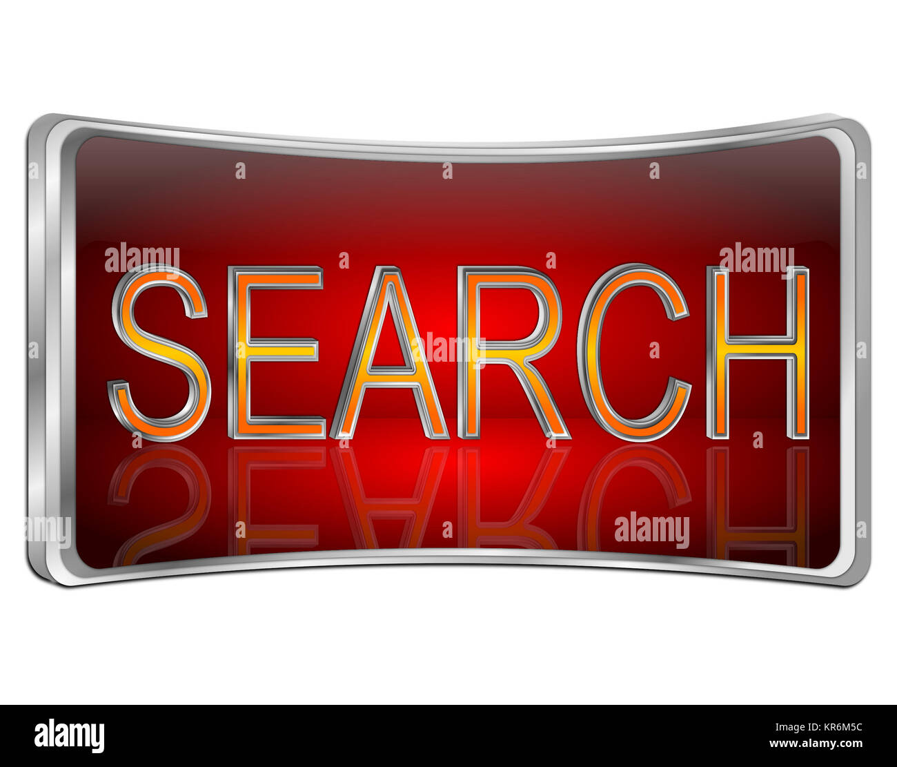 decorative red Search button - 3D illustration Stock Photo - Alamy