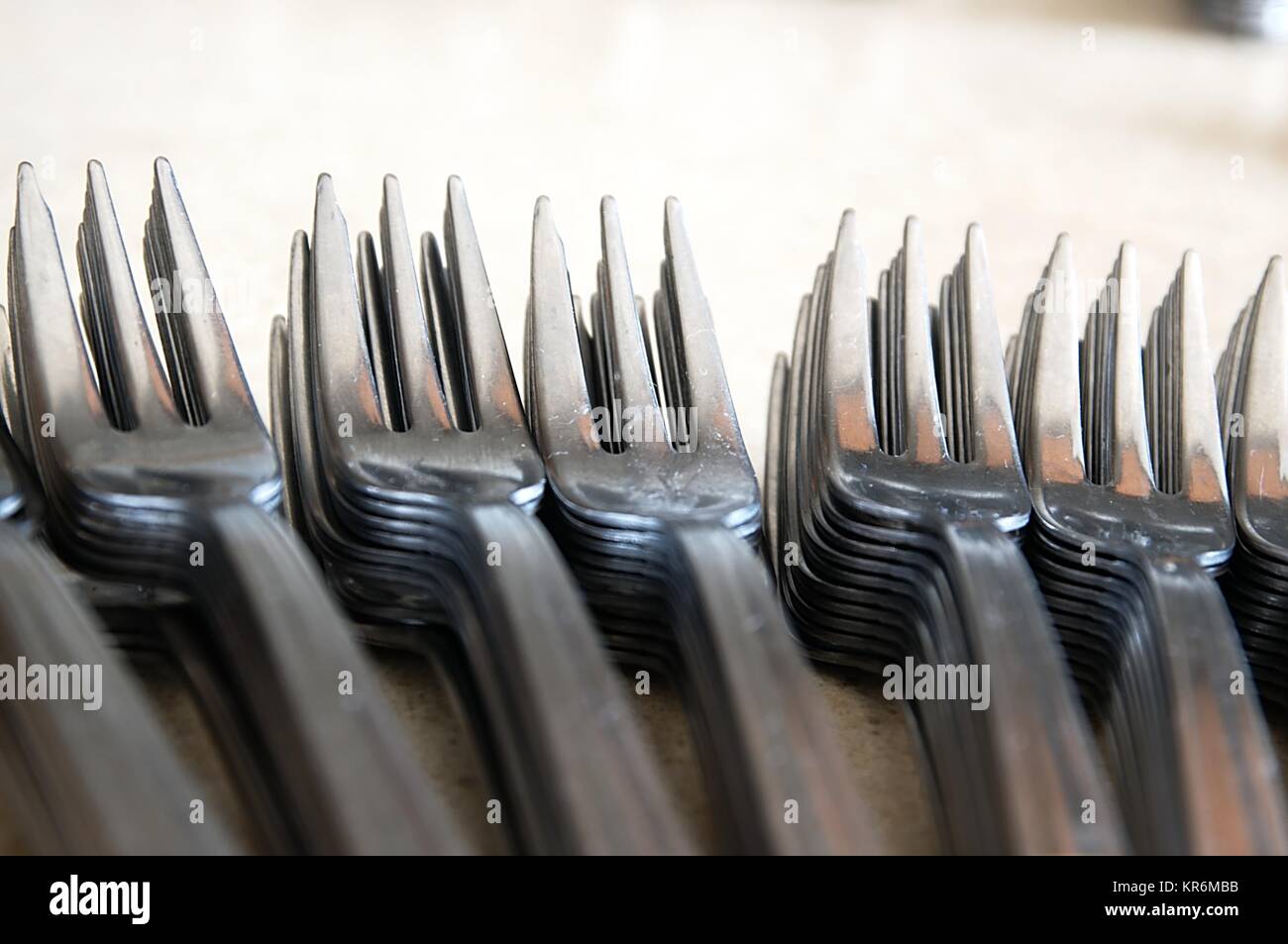 Forks on the kitchen counter Stock Photo - Alamy