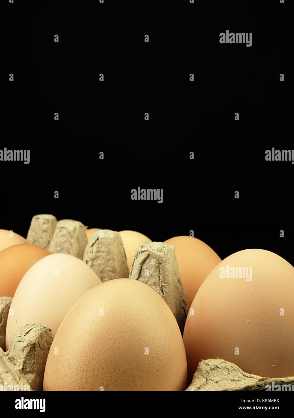 Fresh eggs in the box Stock Photo - Alamy