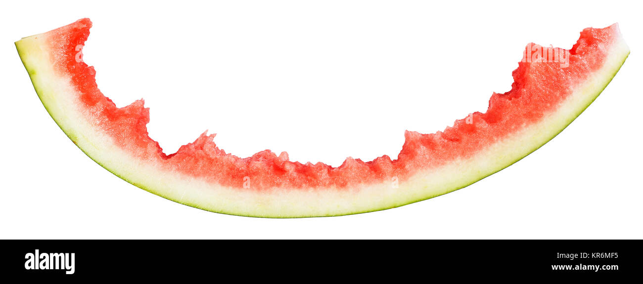 rind of eaten watermelon isolated Stock Photo - Alamy