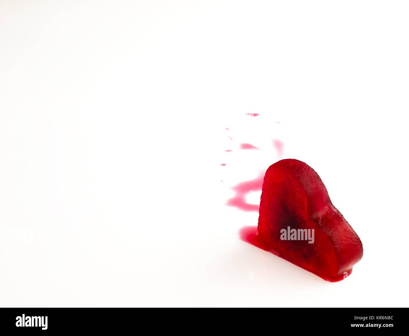 Red heart shaped ice in the blood Stock Photo - Alamy