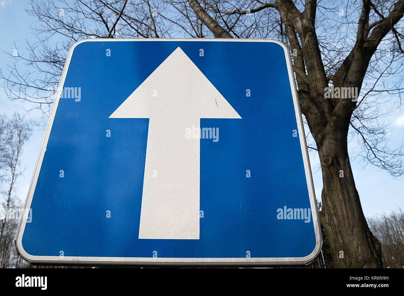 Road sign Straight ahead Stock Photo - Alamy