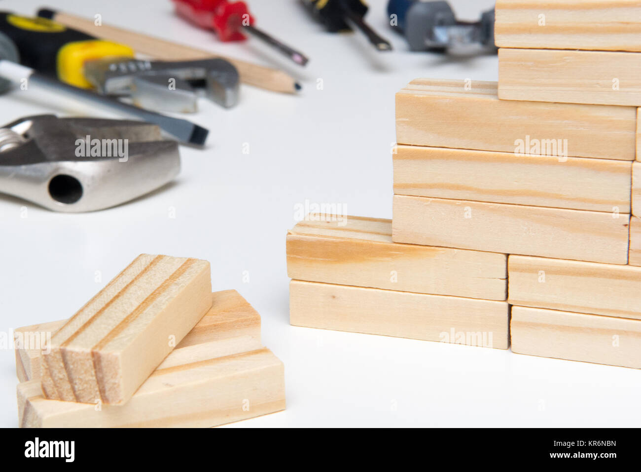 Work tools isolated on a white background Stock Photo - Alamy