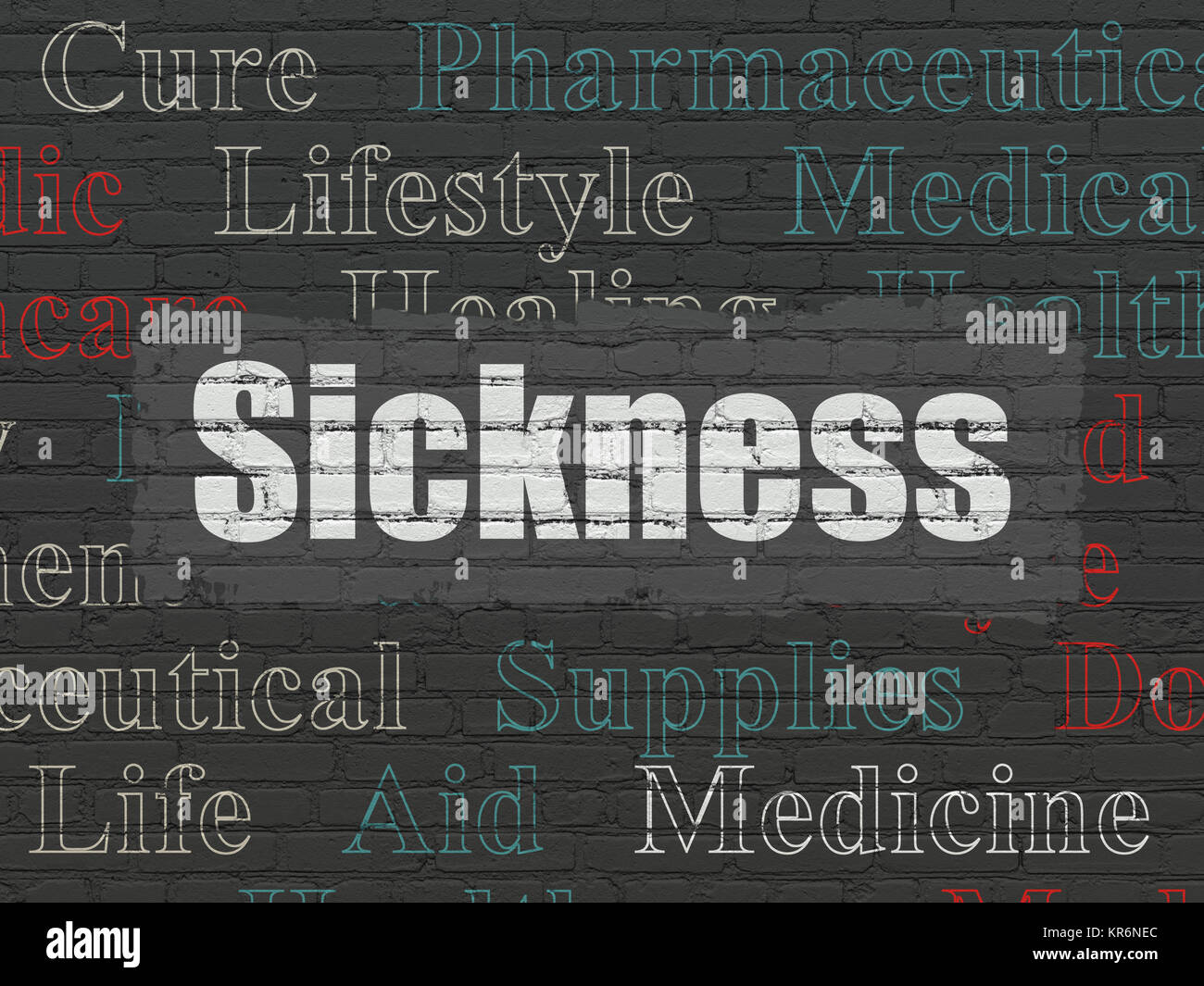 Health concept: Sickness on wall background Stock Photo - Alamy