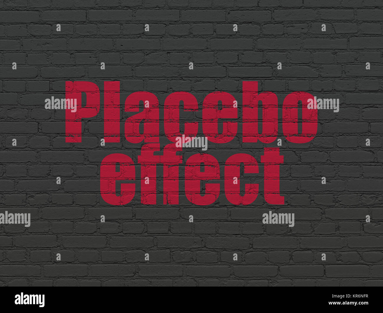 Healthcare concept: Placebo Effect on wall background Stock Photo - Alamy