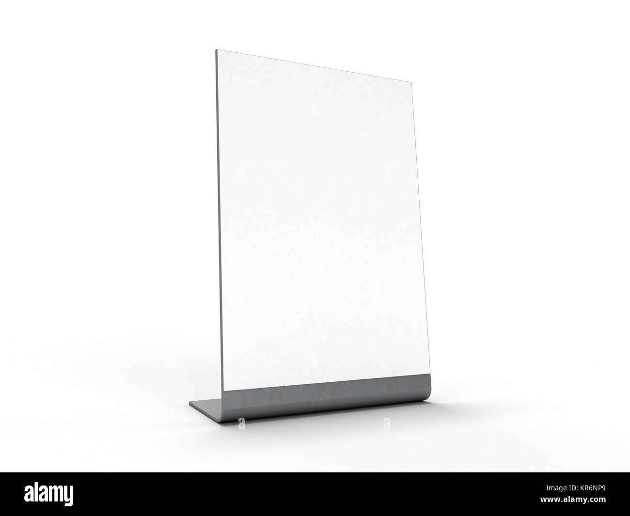Mock up menu frame on table. 3D rendering Stock Photo - Alamy