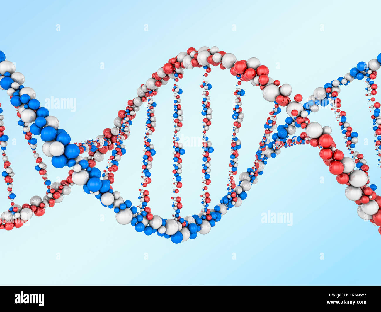 Digital illustration of a DNA model on science background. 3D rendering ...