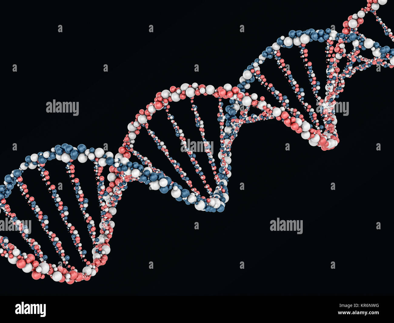 Digital illustration of a DNA model on science background. 3D rendering ...