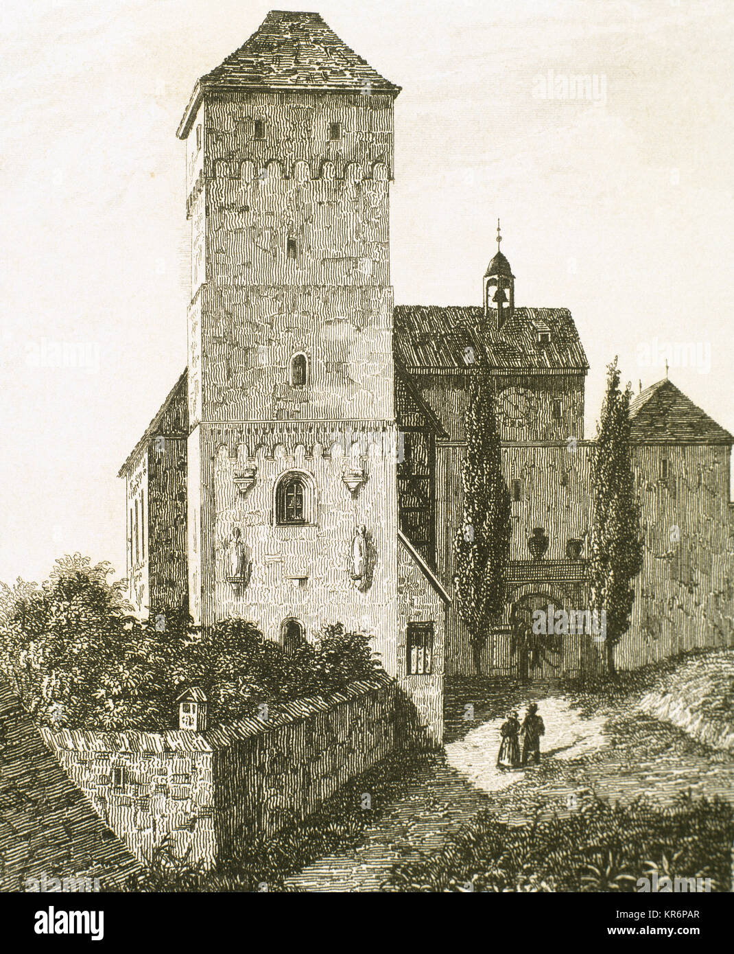 Germany. Nuremberg. The castle with the Heathens' Tower (Heidenturm ...