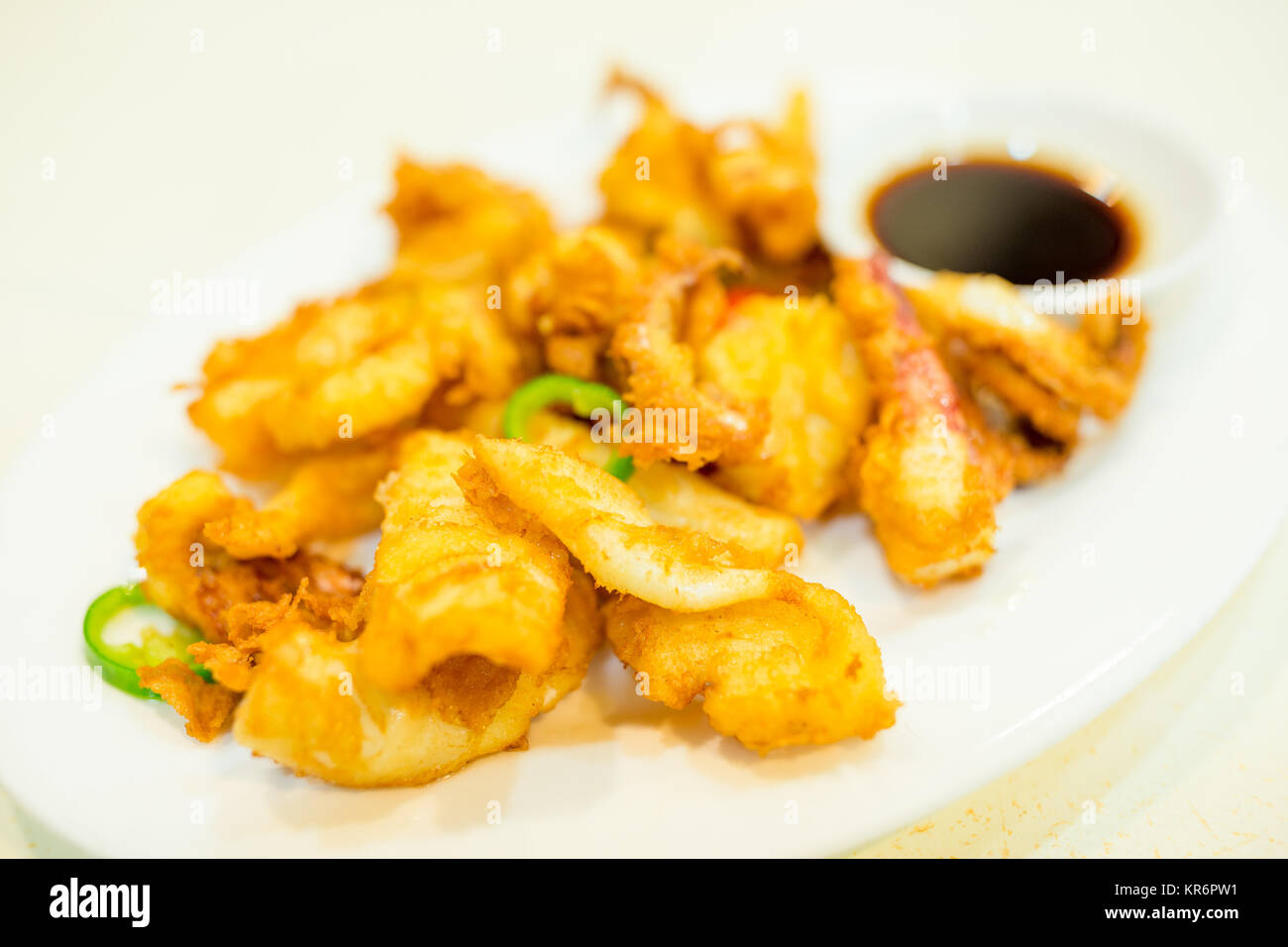 Fried squid dish Stock Photo - Alamy