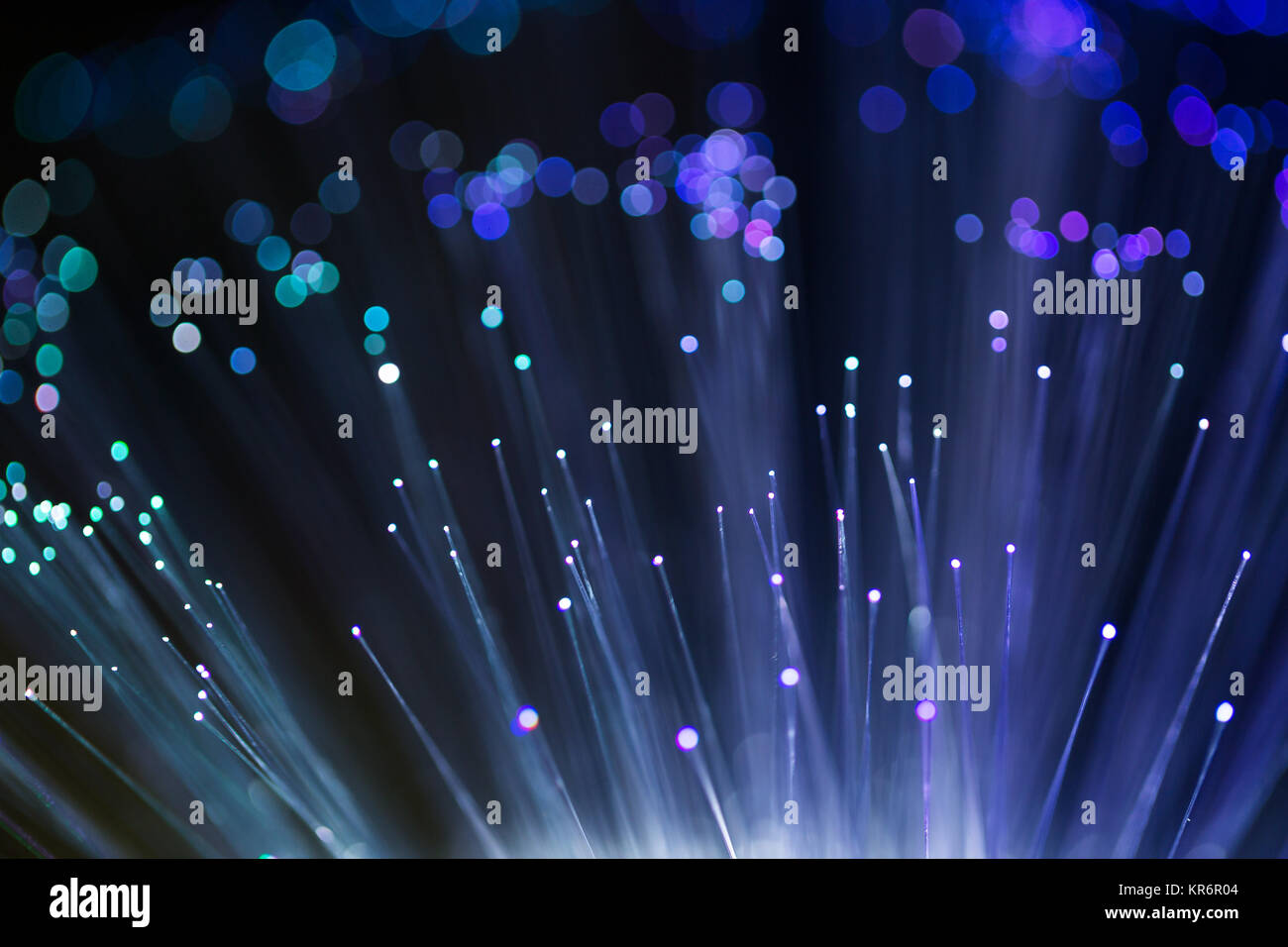 Blue fibre optical burst Stock Photo - Alamy