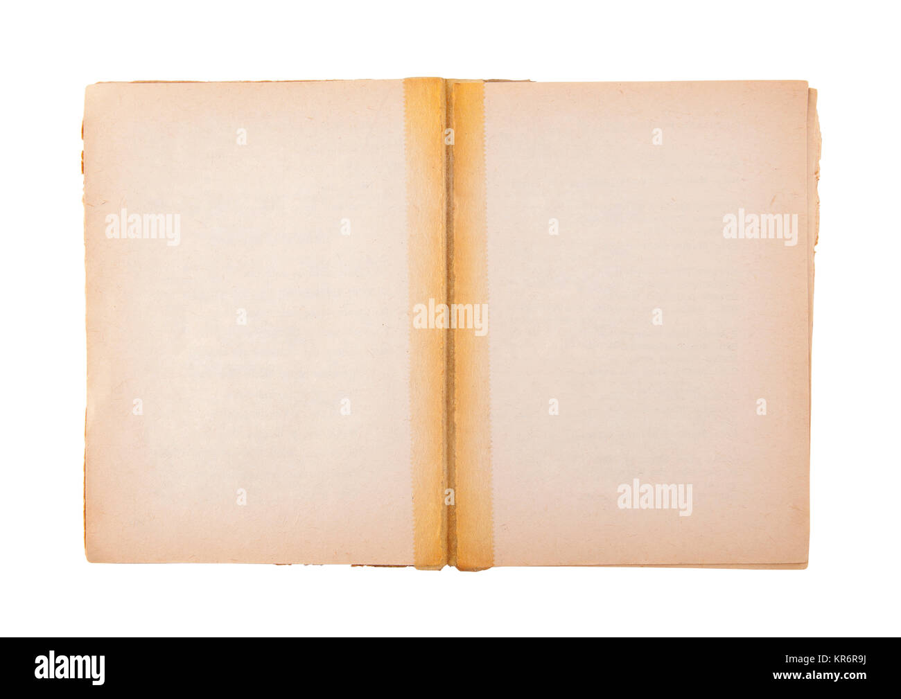 Open old blank book isolated on white with clipping path Stock Photo ...
