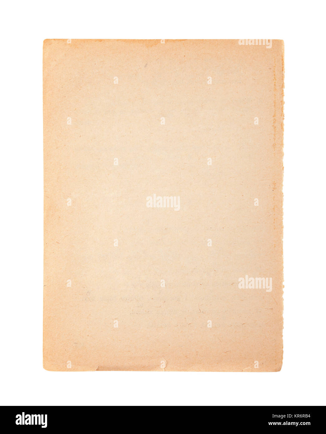 Old and dirty sheet of paper isolated on white with clipping path Stock ...