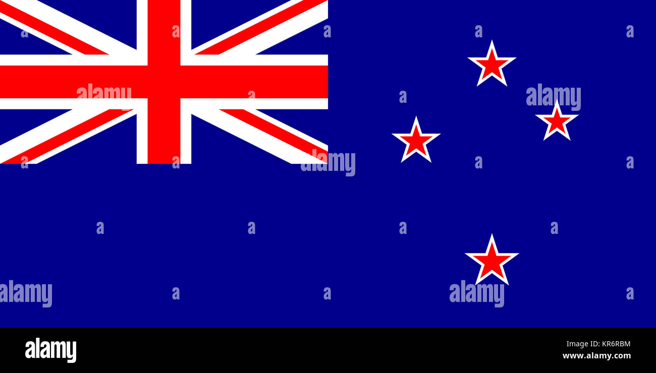 Flag of New Zealand in correct proportions and colors Stock Photo - Alamy