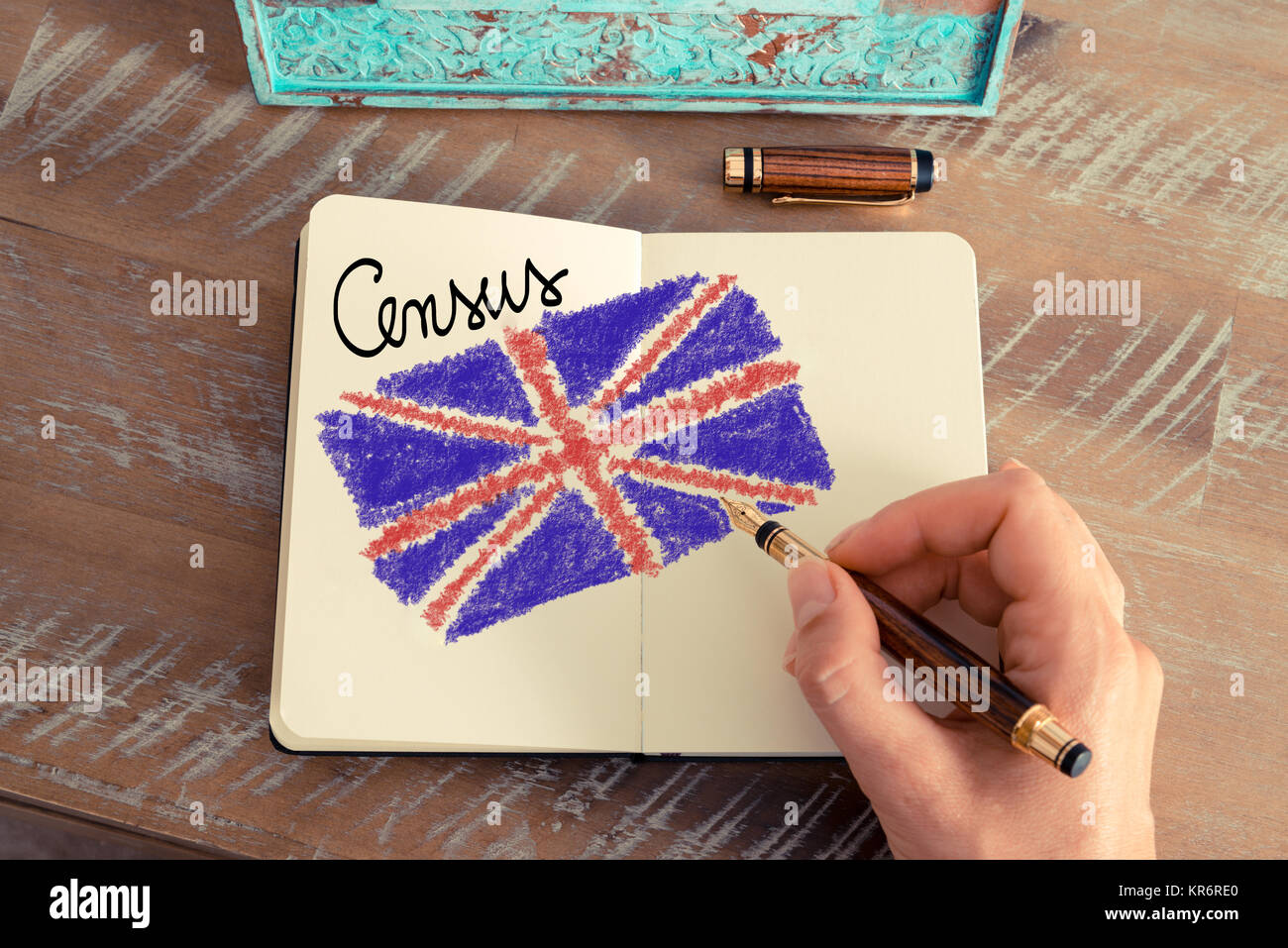 Census 2021 United Kingdom written on notebook page Stock Photo - Alamy