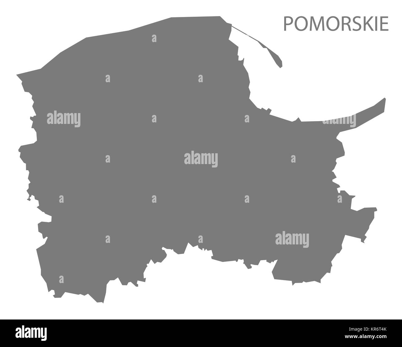 Pomorskie Poland Map grey Stock Photo - Alamy
