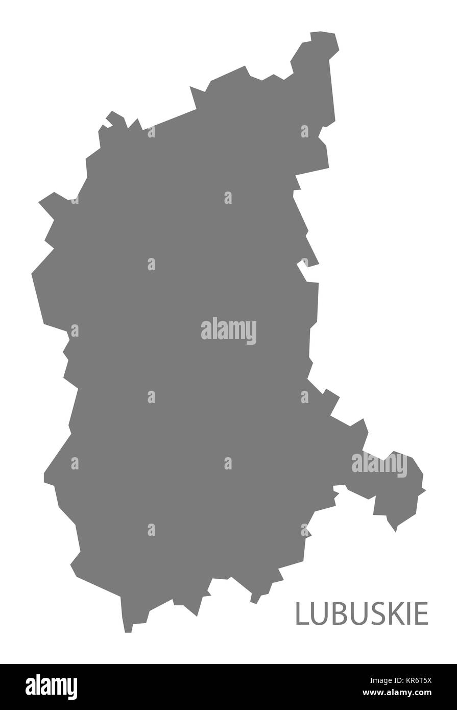 Lubuskie Poland Map grey Stock Photo - Alamy