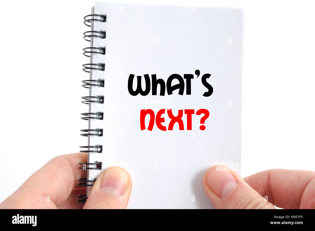 What's next text concept Stock Photo - Alamy