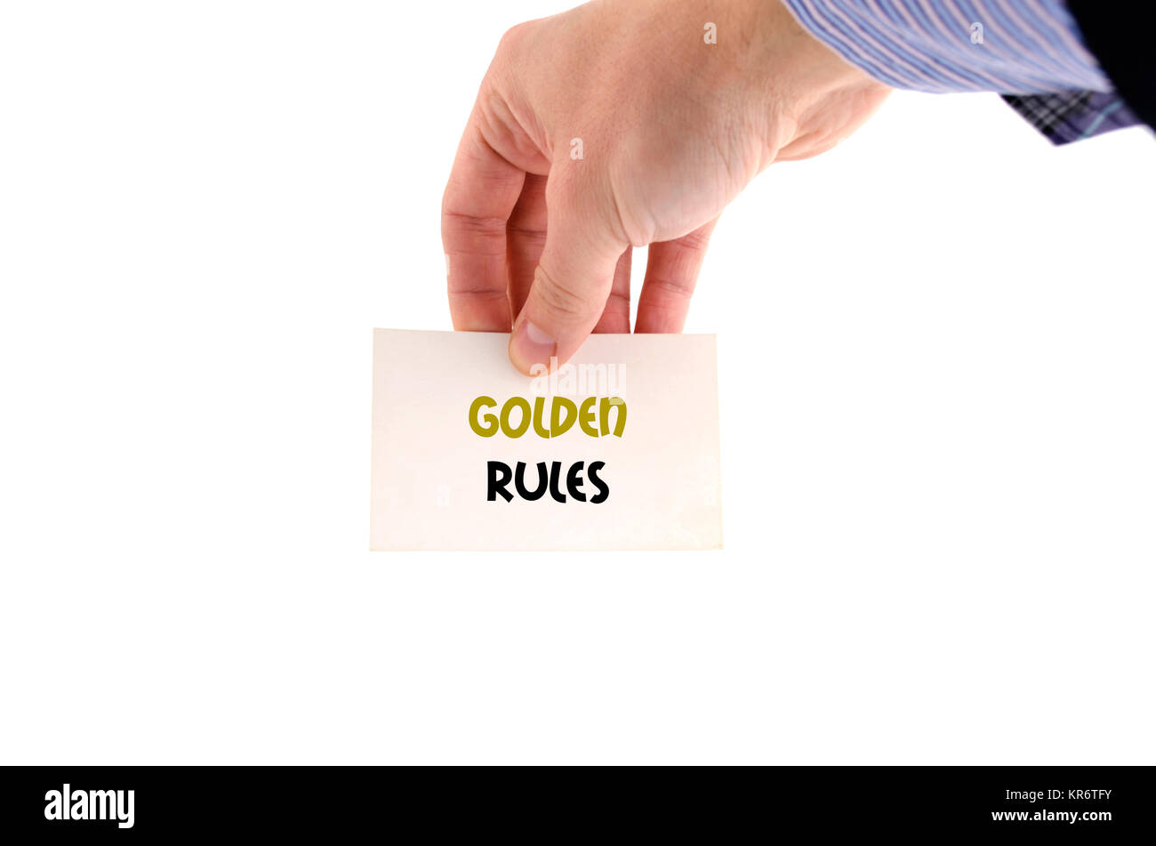 Golden rules text concept Stock Photo - Alamy