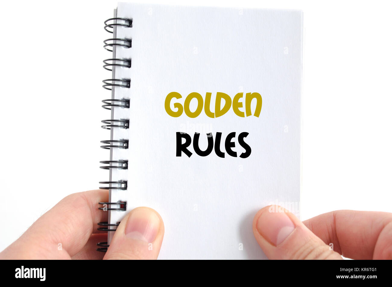 Golden rules text concept Stock Photo - Alamy