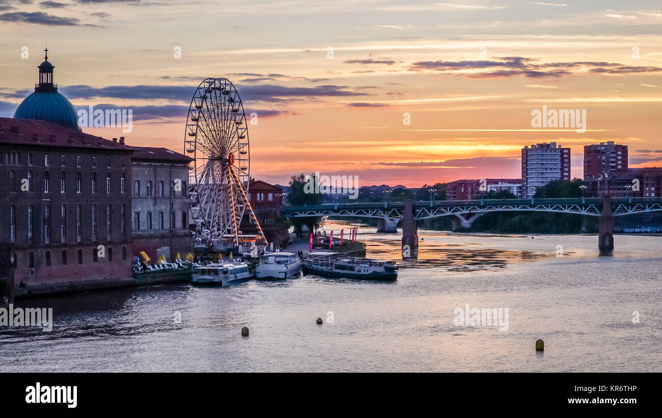 Sunset in Toulouse Stock Photo - Alamy