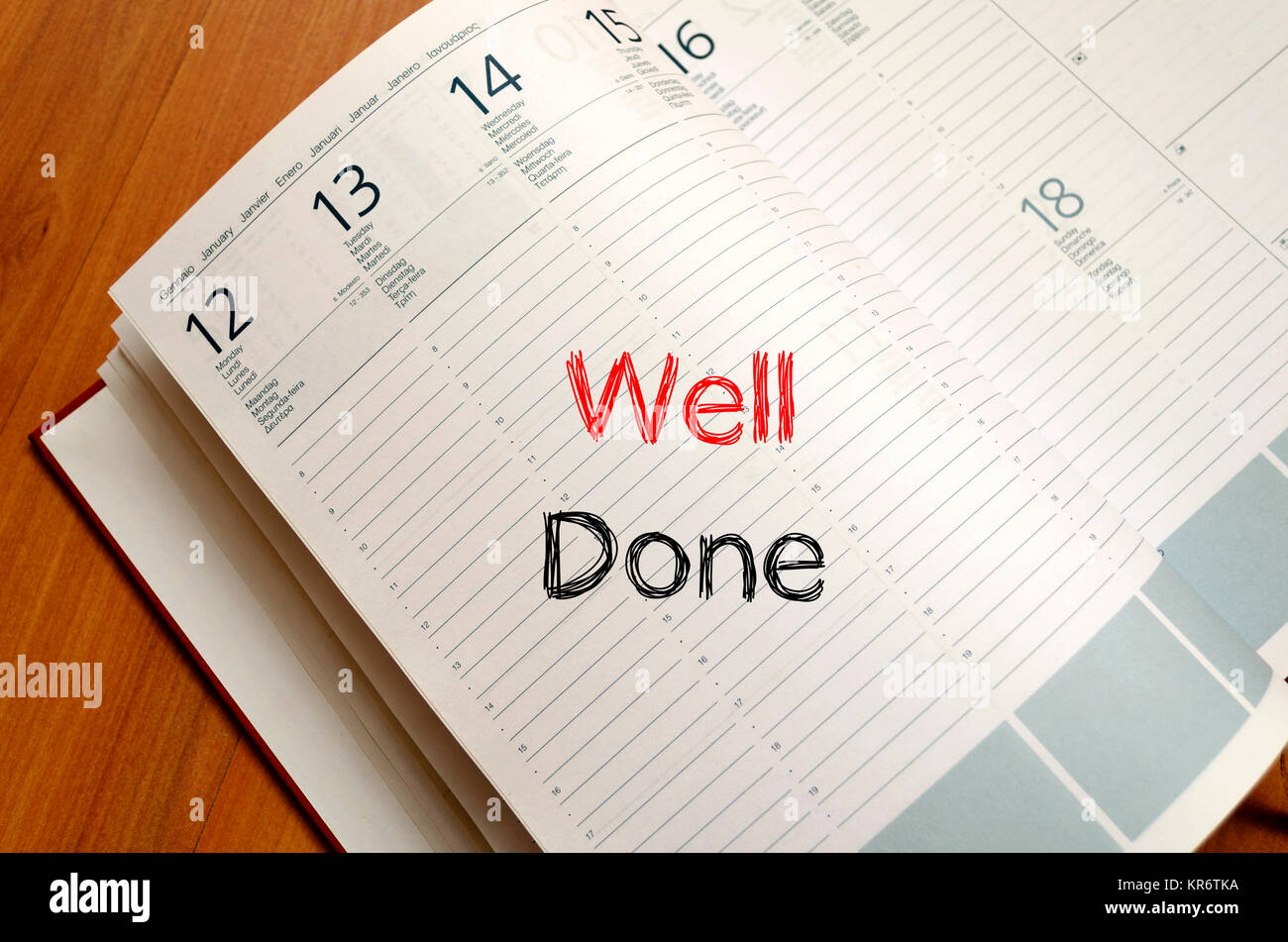 Well done text concept on notebook Stock Photo - Alamy Well done text concept on notebook Stock Photo - Alamy