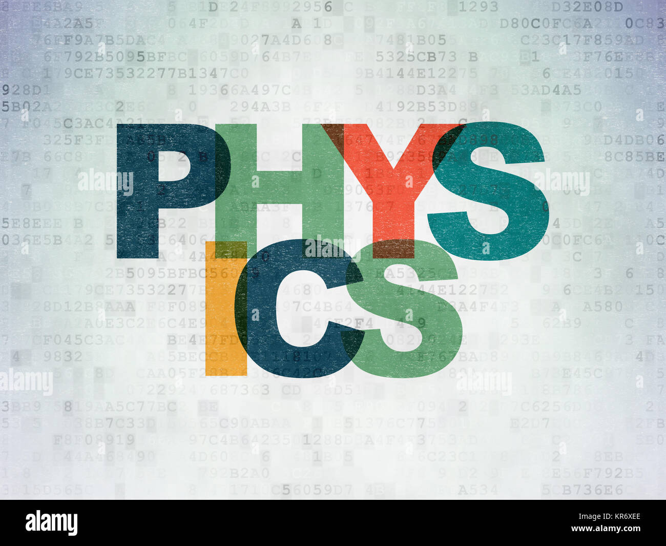 Education concept: Physics on Digital Data Paper background Stock Photo ...