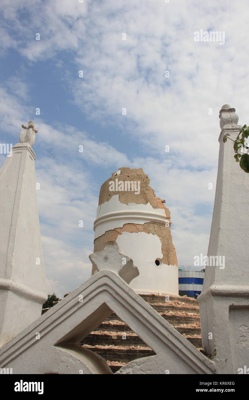 Dharahara tower of Nepal collapsed after 2015 earthquake Stock Photo ...