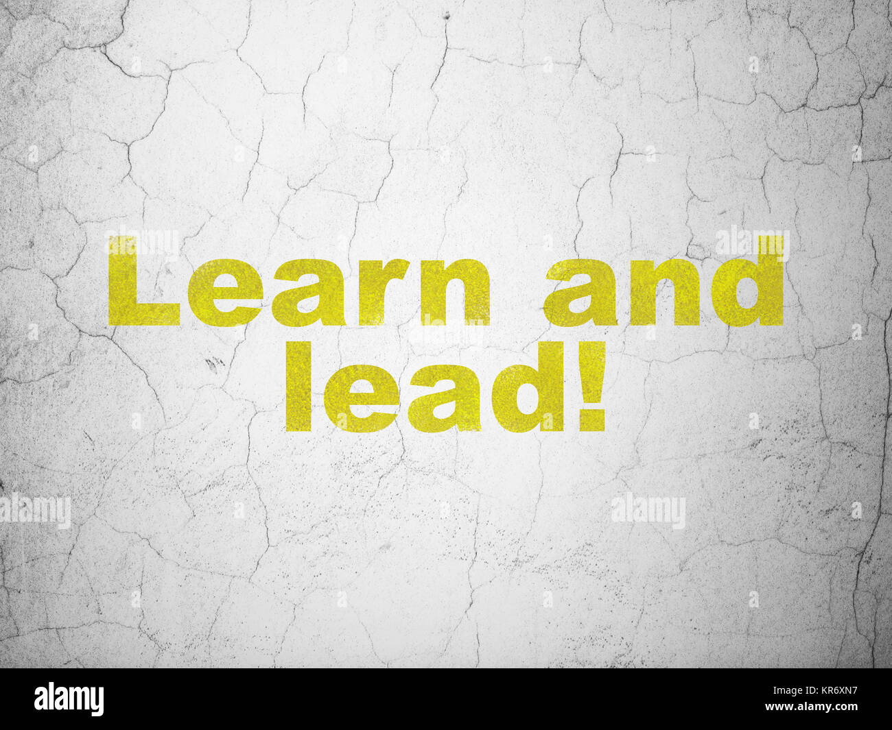 Studying concept: Learn and Lead! on wall background Stock Photo - Alamy