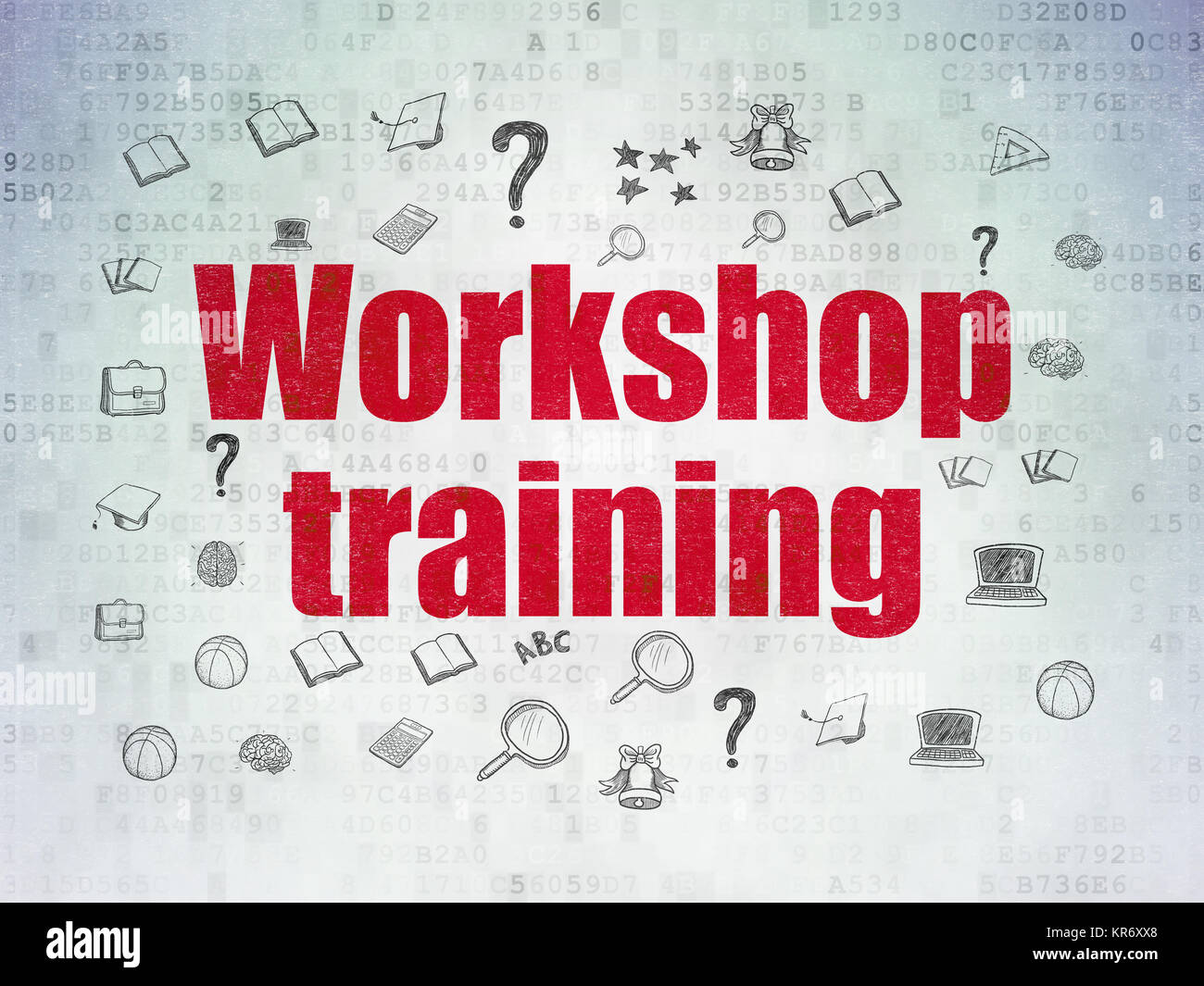 Education concept: Workshop Training on Digital Data Paper background ...