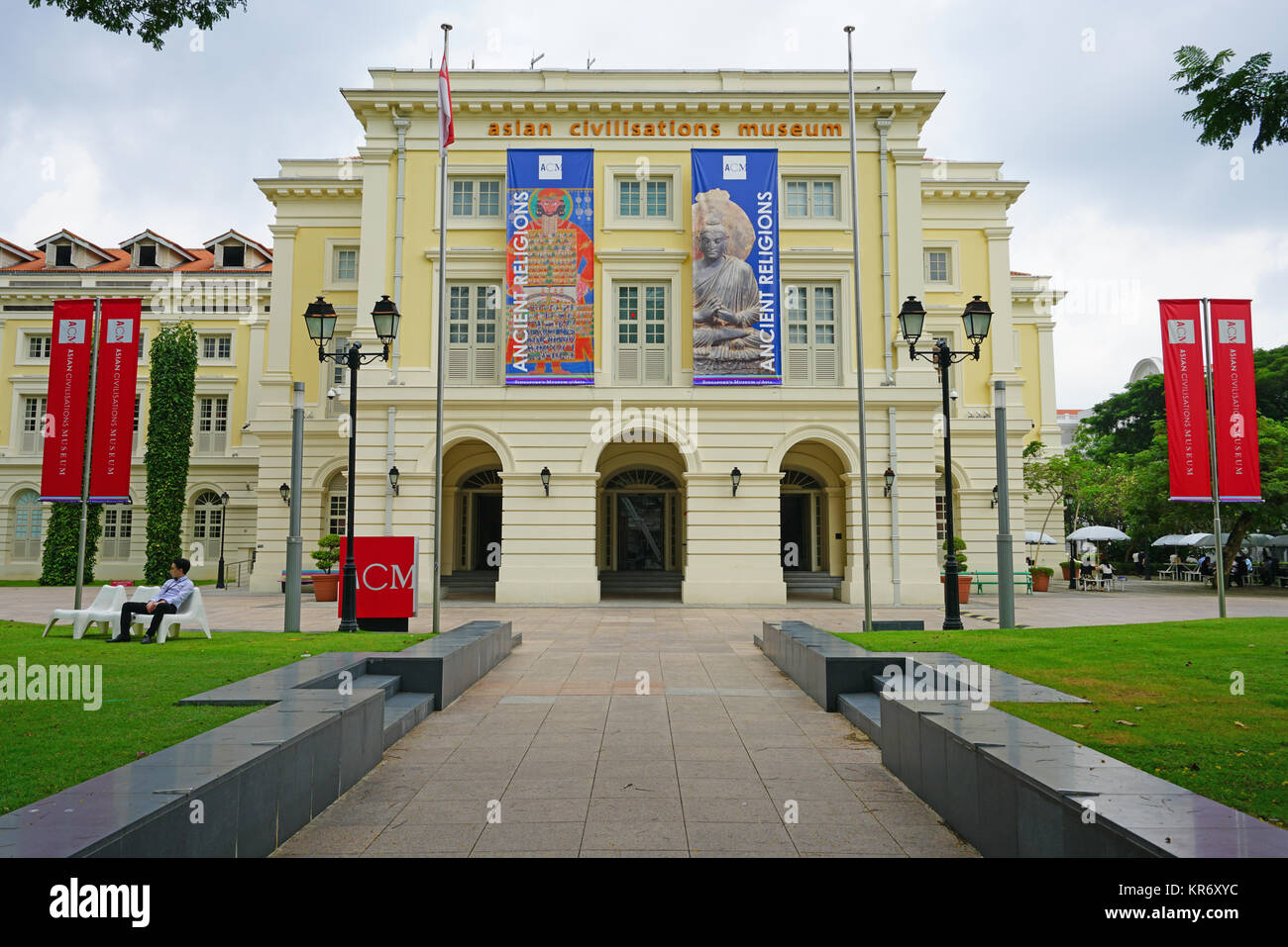View of the landmark Asian Civilisations Museum located in Singapore ...