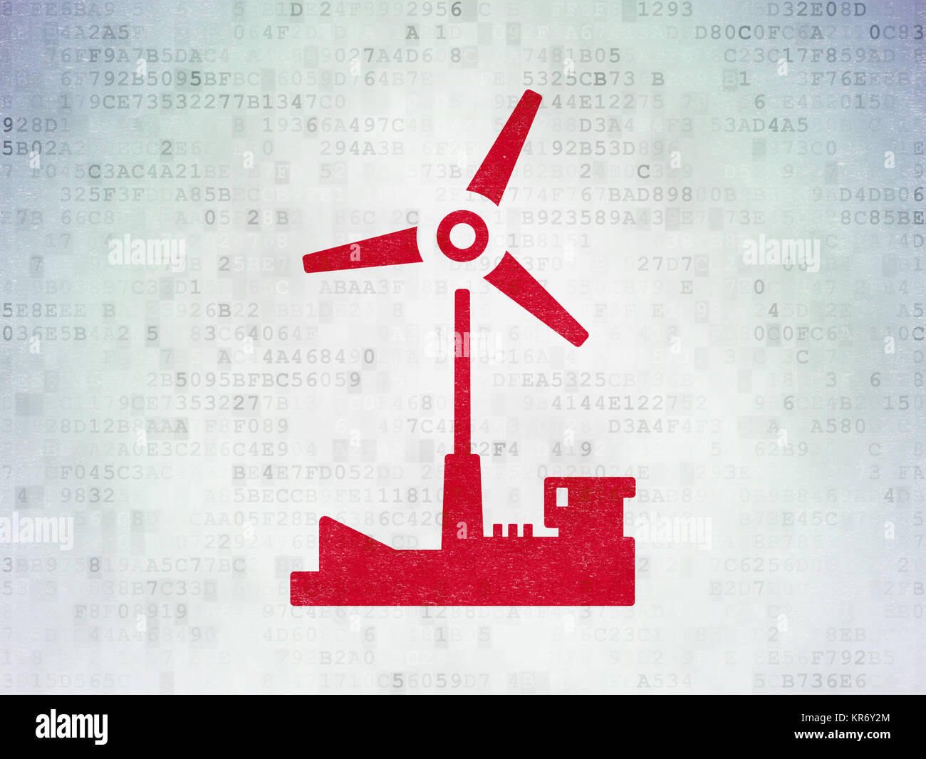 Industry concept: Windmill on Digital Data Paper background Stock Photo ...