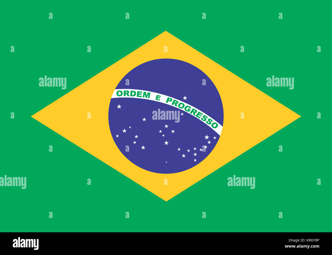 Flag of Brazil in correct proportions and colors Stock Photo - Alamy