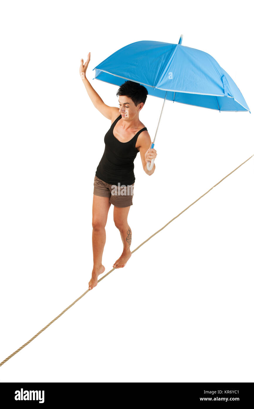 tightrope on white Stock Photo - Alamy