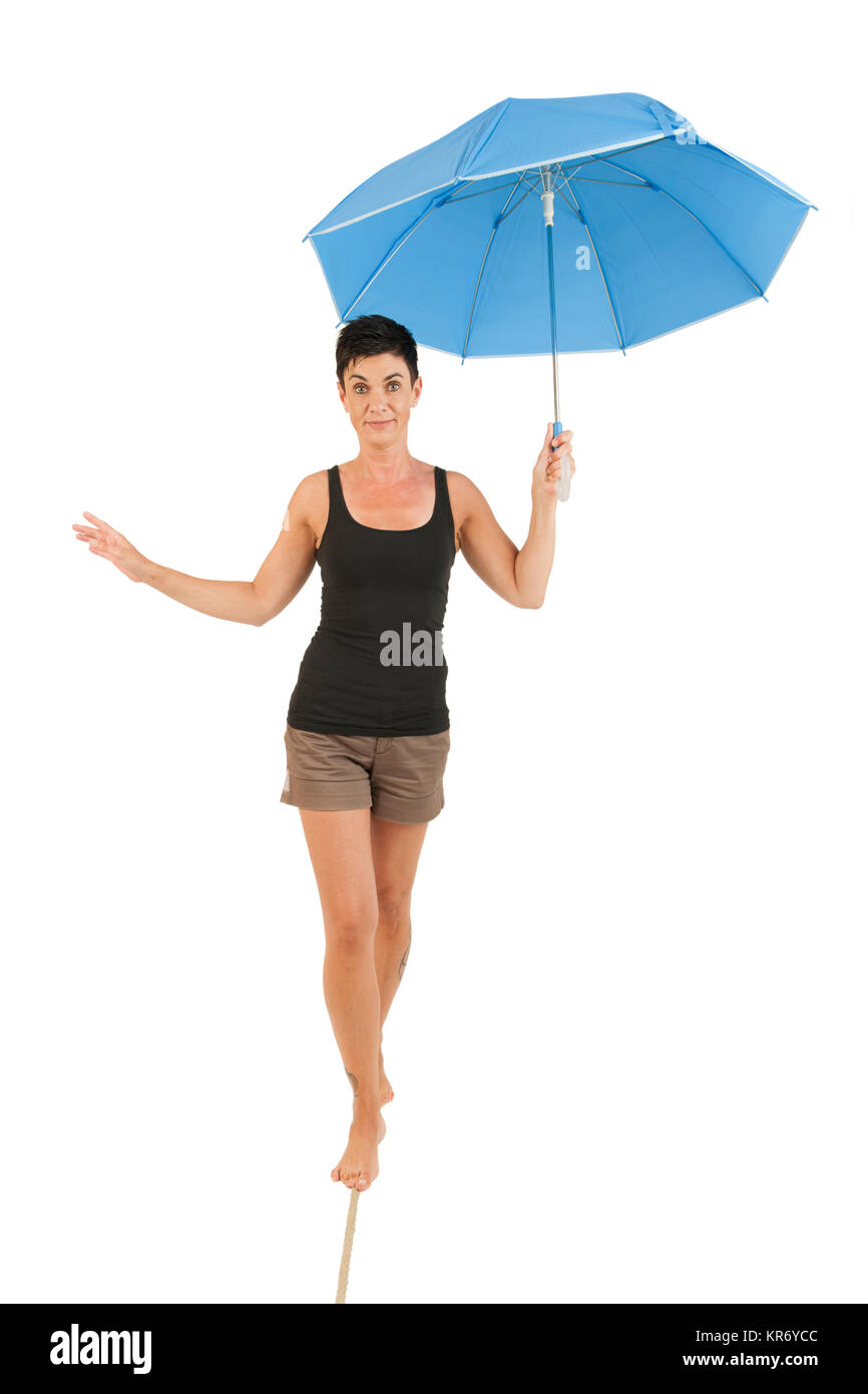 woman on the rope front Stock Photo - Alamy