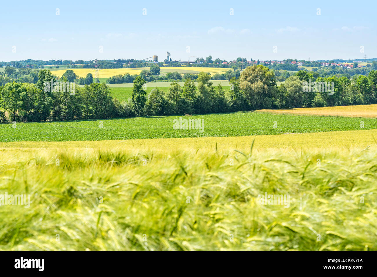 rural agricultural scenery in Hohenlohe, a area in Southern Germany ...