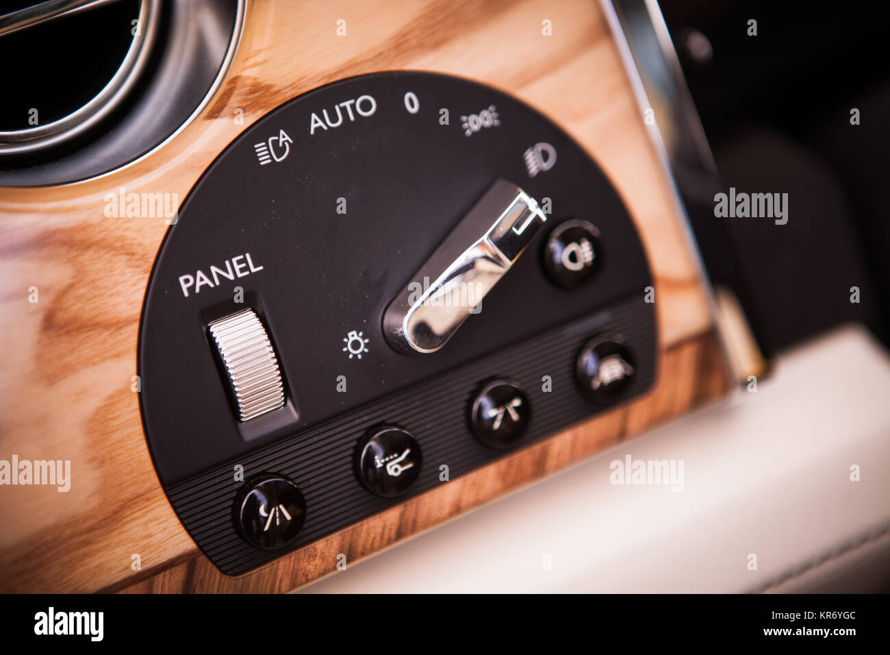 Car headlights button Stock Photo - Alamy